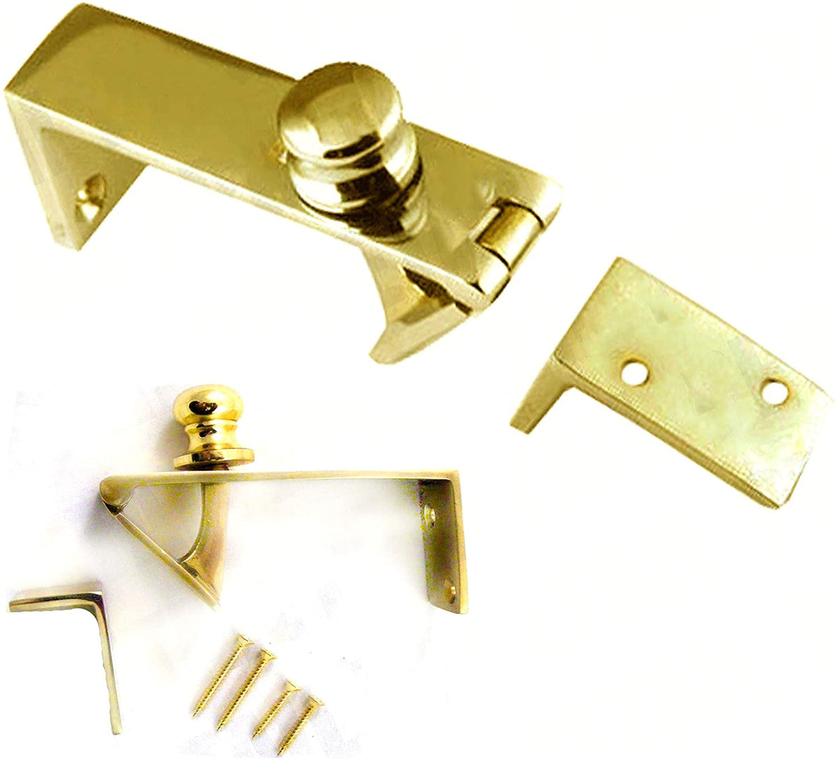 Solid Brass Counter Flap Catch - Bar/Shop Counter Latch with Screws ...