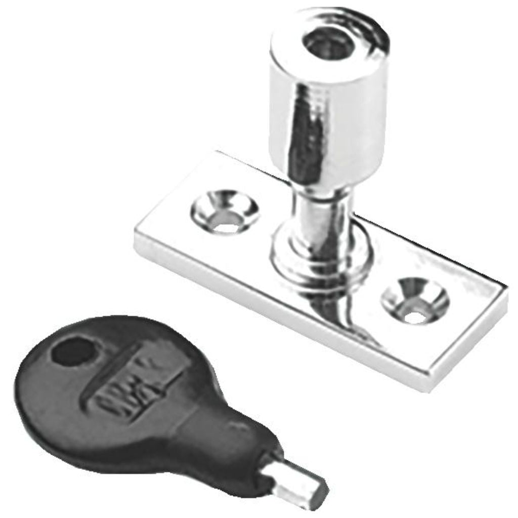 Polished Chrome Locking Window Casement Stay Pin — DoorHandles.co.uk